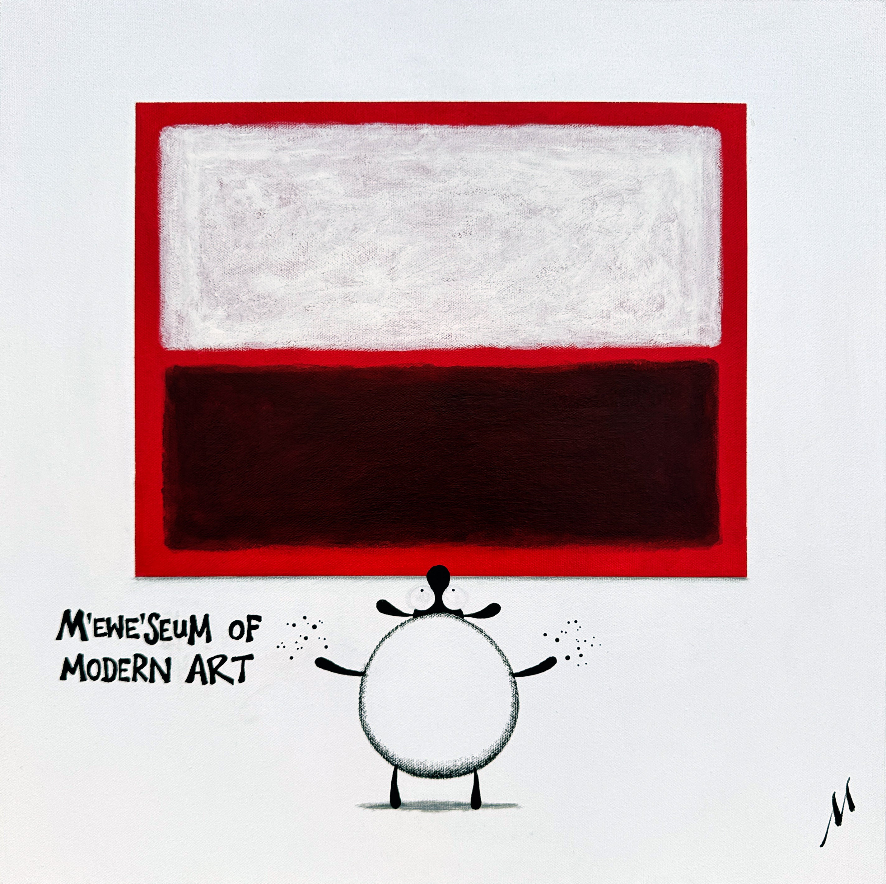 “M’ewe’seum Of Modern Art" Original Painting – Mervyn Tay Art